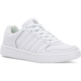 Sneaker K-Swiss "Court Palisades", Herren, Gr. 45, wei&szlig; (wei&szlig;, wei&szlig;), Leder, Schuhe Sneaker
