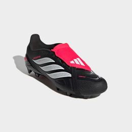 Fu&szlig;ballschuh adidas Performance "PREDATOR LEAGUE FOLD-OVER TONGUE FIRM GROUND KIDS", M&auml;dchen, Gr. 37, core schwarz, ftwr wei&szlig;, lucid rot, Synthetik, Textil, Schuhe Fu&szlig;ballschuh, Au&szlig;ensohle f&uuml;r feste B&ouml;den, f&uuml;r Kinder & Jugendliche