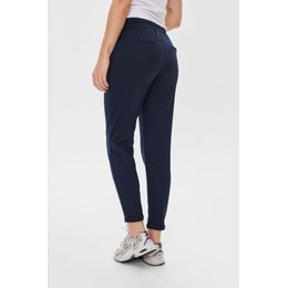 Stoffhose Freequent "FQNANNI-ANKLE-PA", Damen, Gr. S, N-Gr, blau (salute), Web, Obermaterial: 73% Polyester, 24% Viskose, 3% Elasthan, unifarben, bequem 7/8-L&auml;nge, Hosen Stoffhose, Sommerhose kn&ouml;chell&auml;nge und mit 2-Knopf-Verschluss