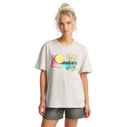 T-Shirt Billabong "Hot Tropics", Damen, Gr. M, grau heather, Obermaterial: 100% Walkfrottier;, Shirts T-Shirt
