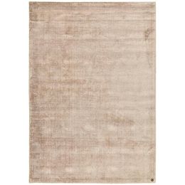Teppich Tom Tailor HOME "Shine uni", beige, B:50cm H:8mm L:80cm, Viskose, Teppiche, Teppich, Handweb Teppich, 100% Viskose, handgewebt, mit elegantem Schimmer
