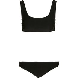 B&uuml;gel-Tankini Urban Classics "Urban Classics Damen Ladies Tanktop Bikini", Damen, Gr. M, N-Gr, schwarz, 82% Polyamid, 18% Elasthan, Bikini-Sets