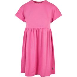 Shirtkleid Urban Classics "Urban Classics Damen Ladies Organic Empire Valance Tee Dress", Damen, Gr. 4XL, US-Gr&ouml;&szlig;en, brightviolet, 100% Baumwolle, unifarben, loose fit, Rundhals, Kleider Shirtkleid