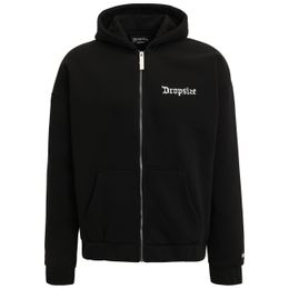 Sweatjacke DROPSIZE "Dropsize Herren Super Heavy Oversize Blank Zip Hoodie", Herren, Gr. L, schwarz, 70% Baumwolle, 30% Polyester, Sweatjacken Sweatjacke