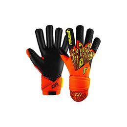 Torwarthandschuhe Reusch "Reusch GK1 Pro", Damen, Gr. 10, orange (orange, gelb), 75% Elastodien, 20% Polyester, 5% Polyamid, Handschuhe, mit hervorragendem Grip