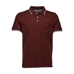 Poloshirt Bison "Bison Poloshirt", Herren, Gr. M, rot (bordeaux), Obermaterial: 50% Baumwolle, 50% Polyester, l&auml;ssig geschnitten, Rundhals, Shirts