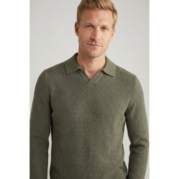 JOOP! Polokragenpullover JOOP JEANS "Ove", Herren, Gr. M, medium beige, Strick, Obermaterial: 100% Baumwolle, clean, unifarben, normal, Pullover, mit feinem Strukturmuster