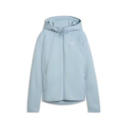 Sweatjacke Puma "EvoStripe Kapuzenjacke Damen", Damen, Gr. S, seafoam blau, Obermaterial: 23% Polyester, 77% Baumwolle; Taschenfutter: 100% Baumwolle; Einsatz: 81% Baumwolle, 19% Polyester, Sweatjacken Sweatjacke