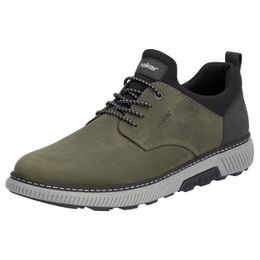 Slip-On Sneaker Rieker, Herren, Gr. 46, schwarz (khaki, schwarz), Lederimitat, Nubukleder, Textil, Schuhe Slip-On Sneaker, Slipper, Halbschuh, Freizeitsneaker zum Schlupfen, Topseller
