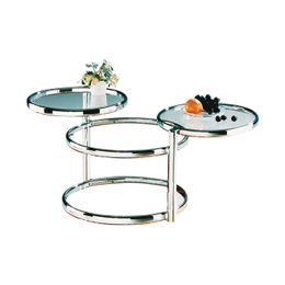Couchtisch HAKU, transparent (klarglas), B:58cm H:43cm T:50cm, Tische, Couchtisch, Chrom