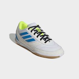 Fu&szlig;ballschuh adidas Performance "TOP SALA COMPETITION II KIDS, HALLENB&Ouml;DEN", M&auml;dchen, Gr. 32, cloud wei&szlig;, lucid ray blau, solar gelb, Synthetik, Textil, Schuhe Fu&szlig;ballschuh, f&uuml;r Hallenboden, f&uuml;r Kinder & Jugendliche