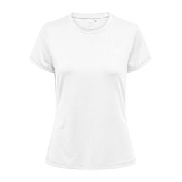 Only Play Damen Trainingsshirt "ONPBREE LIFE ON SS REG TEE NOOS"wei&szlig;, Gr. XL, unifarben, Single Jersey, Obermaterial: 88% Polyester, 12% Elasthan,