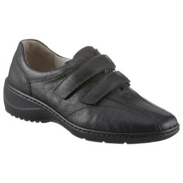 Waldl&auml;ufer Klettschuh WALDL&Auml;UFER "KYA", Damen, Gr. 5,5 (38,5), schwarz, Leder, Schuhe Klettschuh, Slipper, Bequemschuh in Komfortweite H (= sehr weit)