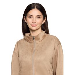 Blouson Cartoon "Damen mit Eingrifftaschen", Damen, Gr. 46, beige, Obermaterial: 90% Polyester, 10% Elasthan, l&auml;ssig geschnitten, Jacken Blouson