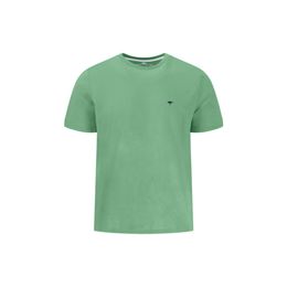 T-Shirt Fynch-Hatton "Fynch-Hatton Basic T-Shirt", Herren, Gr. XXL, gr&uuml;n (turf gr&uuml;n), Jersey, Obermaterial: 100% Baumwolle, bestickt, unifarben, normal h&uuml;ftbedeckend, Rundhals, Shirts T-Shirt, normale Passform, Rundhalsausschnitt, aus Baumwolle
