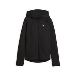 Sweatjacke Puma "EvoStripe Kapuzenjacke Damen", Damen, Gr. L, schwarz, Obermaterial: 77% Baumwolle, 23% Polyester. Taschenfutter: 100% Baumwolle. Einsatz: 19% Polyester, 81% Baumwolle, Sweatjacken Sweatjacke