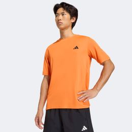T-Shirt adidas Performance "WE BAS T", Herren, Gr. XL, pure orange, Obermaterial: 100% Polyester, Shirts T-Shirt, regul&auml;re Passform, mit Climacool Technologie