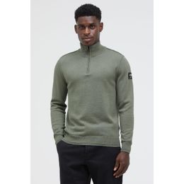 Troyer CMPD, Herren, Gr. 4XL, sage, Strick, Material: 100% Baumwolle, unifarben, regular fit normal, hoch geschlossener Ausschnitt, eingesetzt Rippb&uuml;ndchen, Pullover Troyer, aus Baumwolle