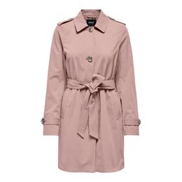 Trenchcoat Only "ONLDISA LIFE SB TRENCHCOAT CC OTW", Damen, Gr. L, adobe rose, Web, Obermaterial: 100% Polyester, unifarben, Po-bedeckend, V-Ausschnitt, M&auml;ntel, klassischer Schnitt