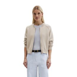 Marc O'Polo Cardigan MARC O'POLO "aus Heavy Weight Cotton", Damen, Gr. XXL, linen beige, Obermaterial: 100% Baumwolle, unifarben, loose fit, Rippb&uuml;ndchen, Strickjacken