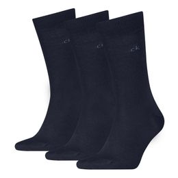 Socken Calvin Klein "CK MEN SOCK", Damen, Gr. 43-46, navy, Baumwollmischung, normal, Socken Socken, uni, Cotton-Mix, breiter Bund
