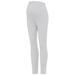 Umstandsleggings Neun Monate "Hose f&uuml;r Schwangerschaft und Stillzeit", Damen, Gr. 42, N-Gr, graumeliert, Jersey, Obermaterial: 90% Baumwolle, 5% Elasthan, 5% Viskose, meliert, unifarben, Basic, eng lang, Hosen, bequem und gut kombinierbar