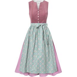 FELICITAS Dirndl Dorle Mauve/Gr&uuml;n (Gr&ouml;&szlig;e: 42)