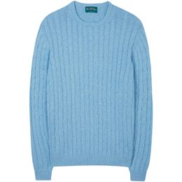 Alan Paine Zopfstrick-Pullover Honley Steel Blue (Gr&ouml;&szlig;e: 46)