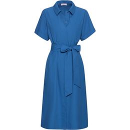 Brigitte von Sch&ouml;nfels Brigitte von Sch&ouml;nfels Hemdblusenkleid mit Bindeg&uuml;rtel Blau (Gr&ouml;&szlig;e: 36)