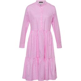 Reitmayer Stehkragenkleid Rosa/Wei&szlig; (Gr&ouml;&szlig;e: 46)