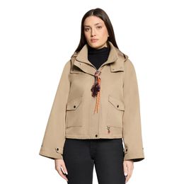 Canvasjacke Cartoon "Damen mit aufgesetzten Taschen", Damen, Gr. 40, beige (camel), Obermaterial: 85% Polyester, 15% Baumwolle, oversize, Raglan&auml;rmel, Jacken