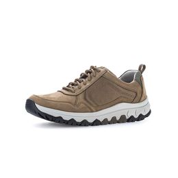 Sneaker Gabor "rollingsoft Sneaker low Materialmix Leder/Textil", Herren, Gr. 46, braun, Schuhe Sneaker
