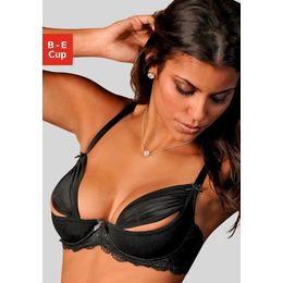 B&uuml;stenhebe Petite Fleur Gold, Damen, Gr. 70, Cup E, schwarz, Spitze, Obermaterial: 90% Polyamid, 10% Elasthan, BHs BH Spitzenw&auml;sche Reizw&auml;sche B&uuml;gel-BH Spitzen-BH Hochzeitsw&auml;sche Hochzeitsdessous B&uuml;stenhebe, mit B&uuml;gel und Jacquradspitze, sexy Dessous, Reizw&auml;sche