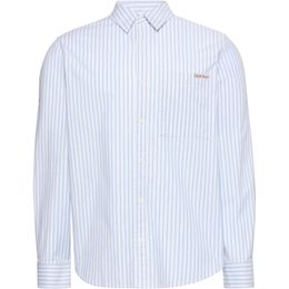 Langarmhemd Calvin Klein Jeans "STRIPE OXFORD CLASSIC SHIRT", Herren, Gr. XL, N-Gr, blau descent, Web, Obermaterial: 98% Baumwolle, 2% Elasthan, gestreift, regular fit normal, Rundhals, eingesetzt Manschette, Hemden, Regular fit mit Rundhlsausschnitt