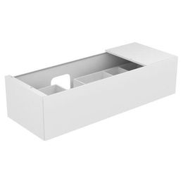 KEUCO Waschtischunterschrank Edition 11 31163,1 Front-Auszug, wei&szlig;/Glas wei&szlig; satiniert, 31163270000 31163270000