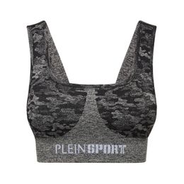 Lauftop Plein Sport "Logo", Damen, Gr. M, schwarz (02, schwarz), Obermaterial: 74% Polyamid, 18% Polyester, 8% Elasthan, Tops Sport-BH