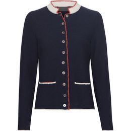Reitmayer Strickjacke mit R&uuml;ckenfalte Navy/Orange (Gr&ouml;&szlig;e: 46)