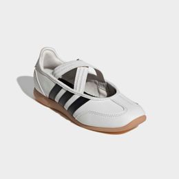 Sneaker Ballerinas adidas Sportswear "BARREDA MARY JANE KIDS", Kinder, Gr. 38,5, core wei&szlig;, core schwarz, silber metallic, Leder, Synthetik, Schuhe, f&uuml;r Kinder & Jugendliche