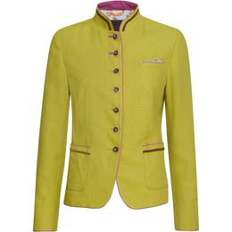 Reitmayer Stehkragenjacke mit Kontrast Gr&uuml;n (Gr&ouml;&szlig;e: 34)
