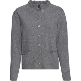 Luis Steindl Strickjacke mit R&uuml;schenkragen Grau-Melange (Gr&ouml;&szlig;e: 42)