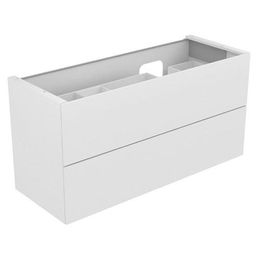 KEUCO Waschtischunterschrank Edition 11 31269, 2 Front-Ausz&uuml;ge wei&szlig;/Glas wei&szlig; satiniert, 31269270000 31269270000