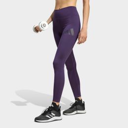 Trainingstights adidas Performance "WE BL 1/1 L", Damen, Gr. XS, N-Gr, aurora plum, Obermaterial: 91% Polyester, 9% Elasthan, Hosen