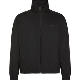 Calvin Klein Herren Windbreaker "LS NYLON STAND COLLAR WINDBREAKE", schwarz, Gr. M, unifarben, Web, Obermaterial: 100% Polyester, Jacken, Regular fit