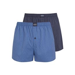 Webboxer Jockey "Everyday Striped", Damen, Gr. L, blau (star blau, gestreift), Webqualit&auml;t, Obermaterial: 100% Baumwolle, gestreift, bequem, Unterhosen, mit Marken Weblabel am Bund