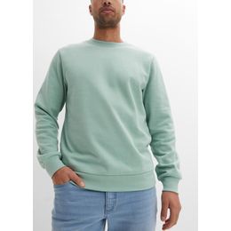 Sweatshirt bonprix "Sweatshirt", Herren, Gr. 44/46 (S), gr&uuml;n (pastellgr&uuml;n), angeraute Sweatware, Obermaterial: 60% Baumwolle, 40% Polyester, unifarben, regular fit h&uuml;ftlang, Rundhals, Rippb&uuml;ndchen, Sweatshirts Sweatshirt, Regular Fit, mit Rundhalsausschnitt, weich angeraute Innenseite