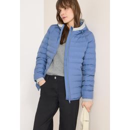 Steppjacke Cecil, Damen, Gr. L (42), coal blau, Web, Obermaterial: 100% Polyester. Futter: 100% Polyester, unifarben, normal h&uuml;ftbedeckend, Rundhals, B&uuml;ndchen, Jacken Steppjacke, in Welded-Optik