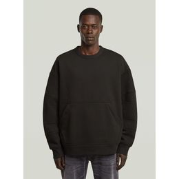 G-Star Raw Longpullover G-STAR "Constructed Loose Sweatshirt", Herren, Gr. L, dk schwarz, Obermaterial: 58% Baumwolle, 42% Polyester, Pullover Longpullover