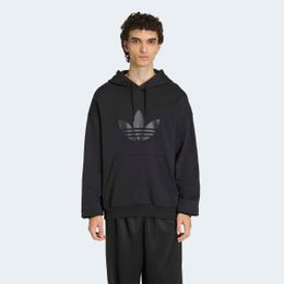 Kapuzensweatshirt adidas originals "TREFOIL HOODY", Herren, Gr. S, schwarz, schwarz, Obermaterial: 100% Baumwolle, normal, Rundhals, angesetztes B&uuml;ndchen, Sweatshirts