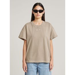 G-Star Raw Longpullover G-STAR "Overdyed Seam Details Sweatshirt", Damen, Gr. S, beige (dk brick gd), Obermaterial: 100% Baumwolle, Pullover Longpullover