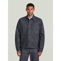 G-Star Raw Jeansjacke G-STAR "Denimjacke Selvedge", Herren, Gr. L, raw denim, Obermaterial: 100% Baumwolle, Jacken Jeansjacke